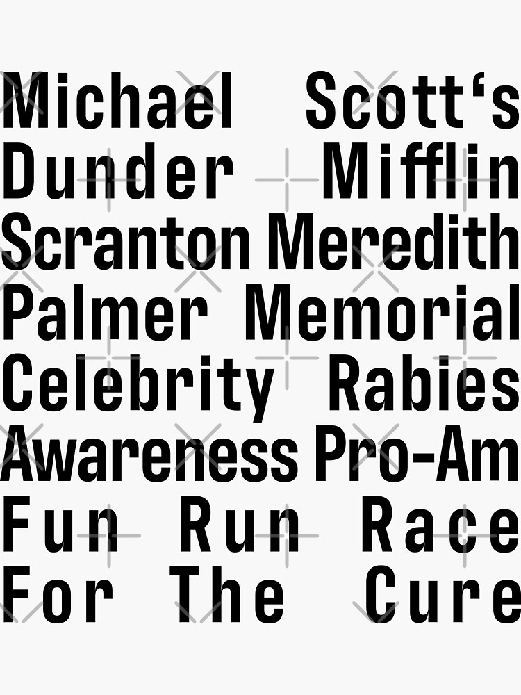 "The Office Rabies Fun Run" Sticker for Sale by patidraws | Redbubble