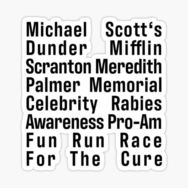 "The Office Rabies Fun Run" Sticker for Sale by patidraws | Redbubble
