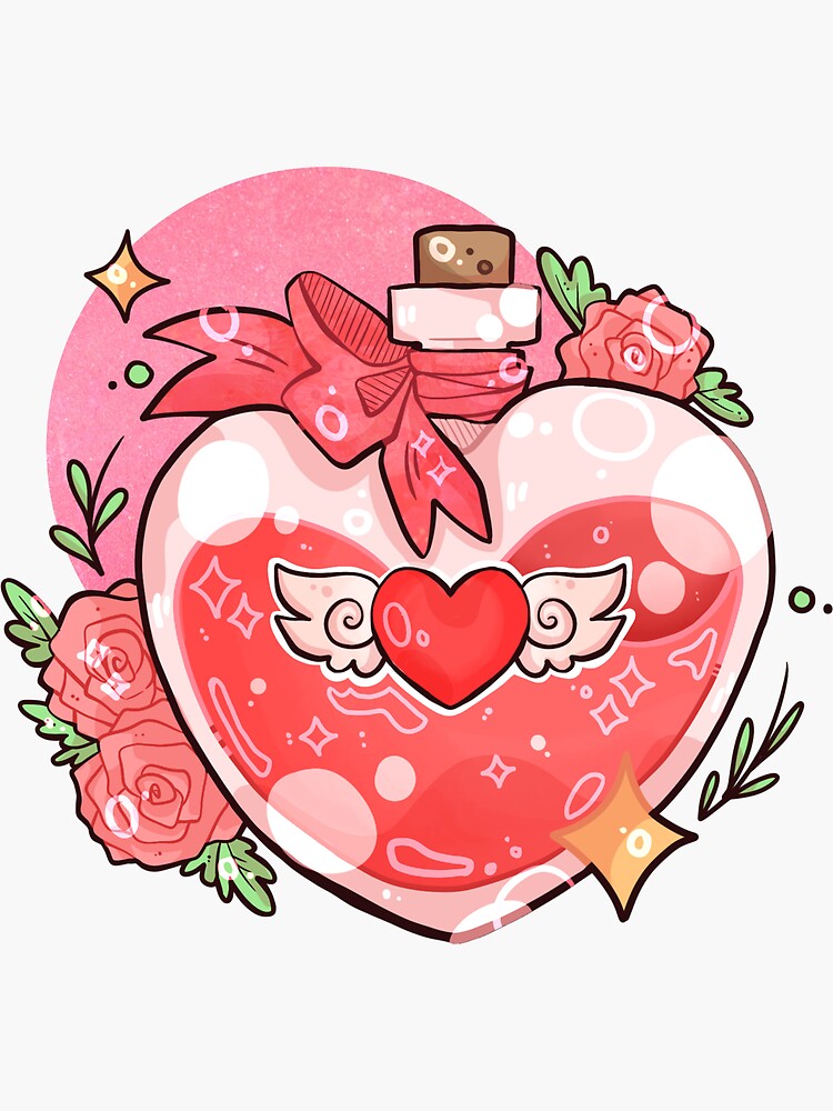 "Love Potion Sticker" Sticker for Sale by ol34nder-art | Redbubble