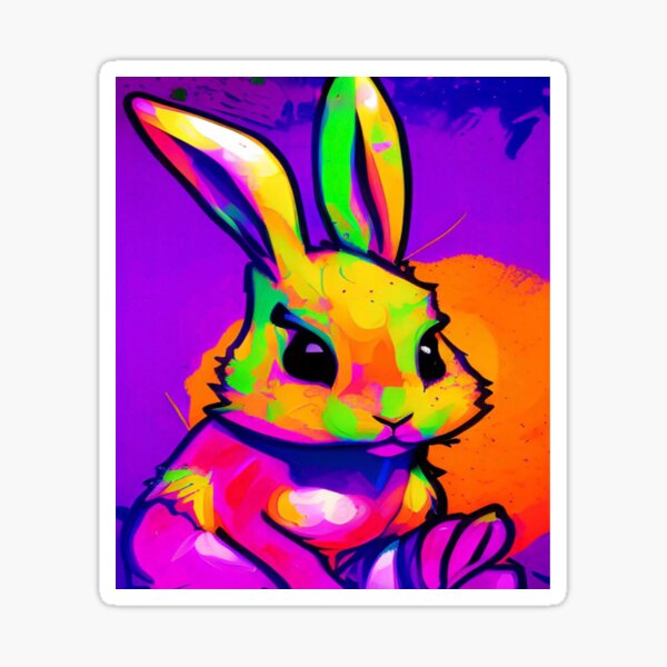 "pudgy cheek bunny" Sticker for Sale by DrawWithCarrots | Redbubble