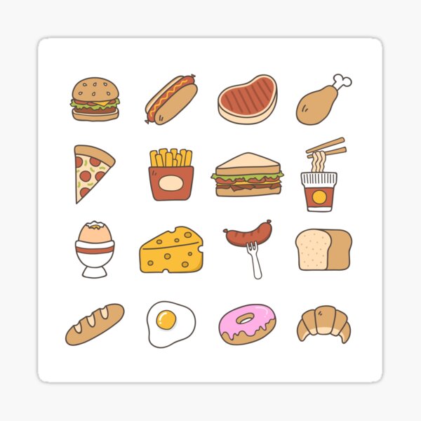 "Food" Sticker by Aneelee | Redbubble