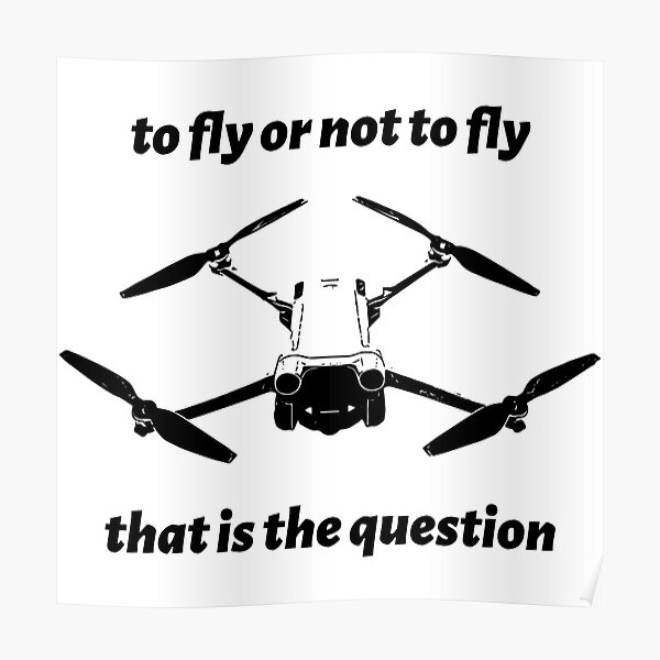 "to fly or not to fly: Mini 3 Pro" Poster for Sale by ptNB | Redbubble