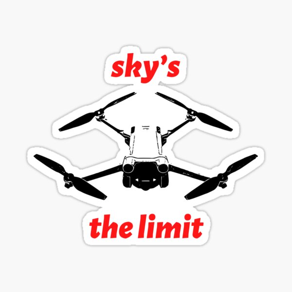 "sky is the limit: red: mini 3 pro" Sticker for Sale by ptNB | Redbubble