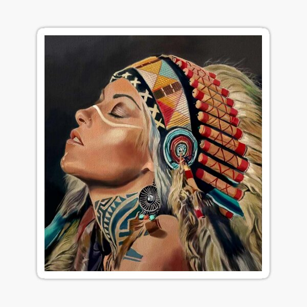 "American indian" Sticker for Sale by watexon | Redbubble