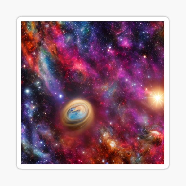 "Space Universe Colorful Galaxy Stars" Sticker for Sale by ...