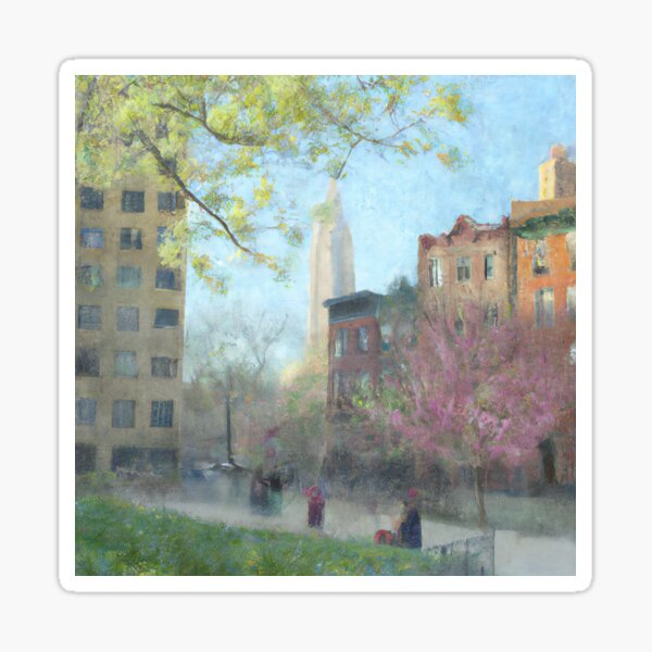 "Spring Day in New York City" Sticker for Sale by danielprecht | Redbubble