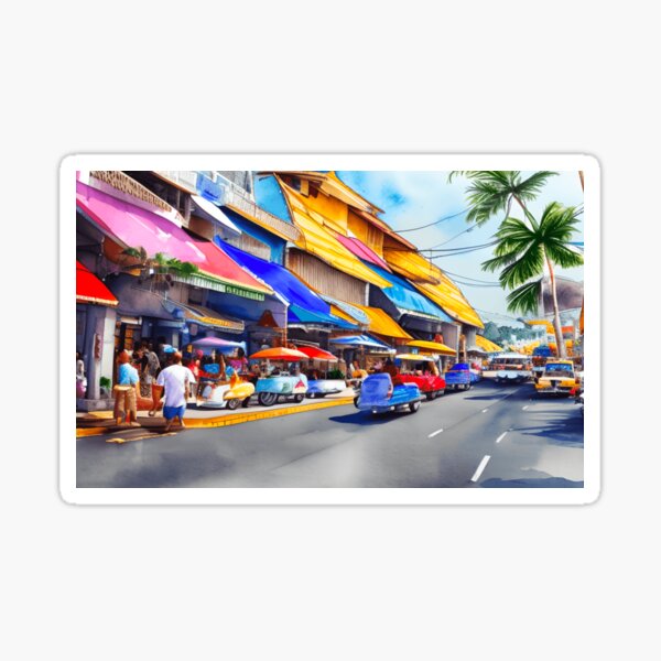 "Pattaya Thailand Street Market" Sticker for Sale by awadesigns | Redbubble