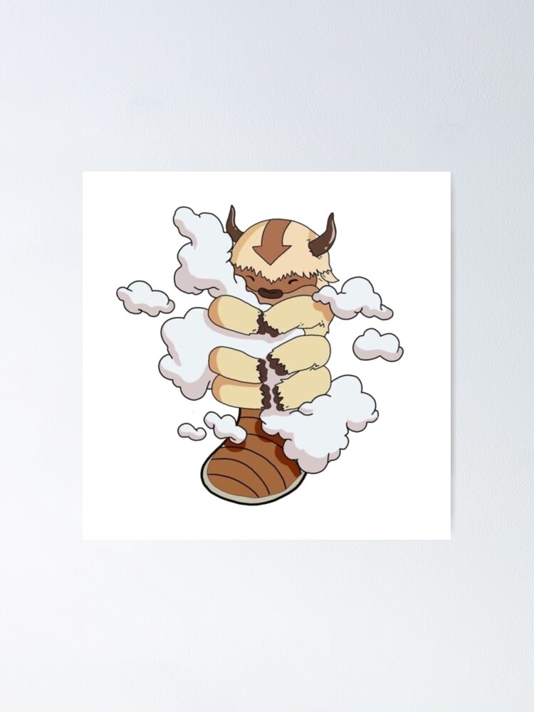 "Appa Cuddling Clouds - Avatar The Last Airbender" Poster by marie ...