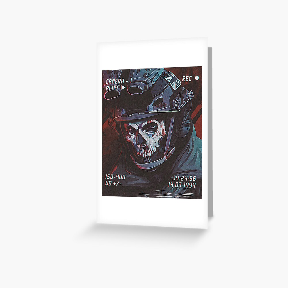 "Simon Ghost Riley vhs aesthetic retro" Greeting Card for Sale by ...