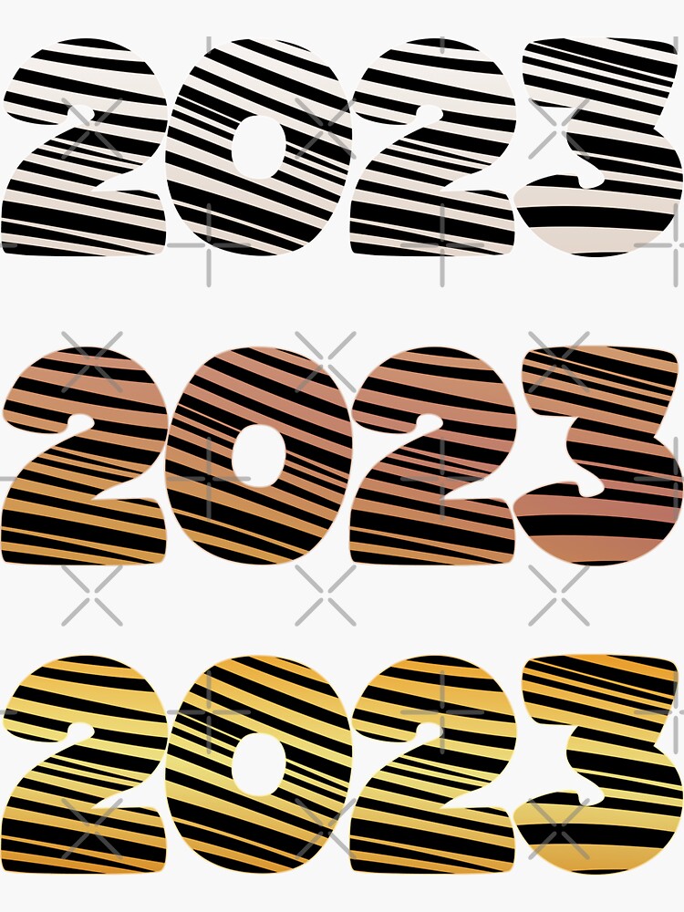 "Zebra pattern number. Zebra number 2023 pattern Pack" Sticker for Sale ...