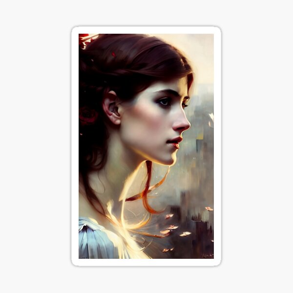 "Beautiful Girl 22" Sticker for Sale by EtherMeditation | Redbubble