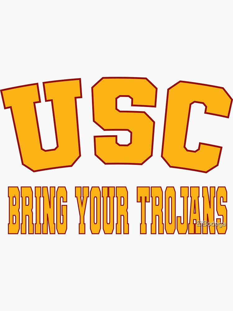 "California USC College" Sticker for Sale by ElBodega | Redbubble