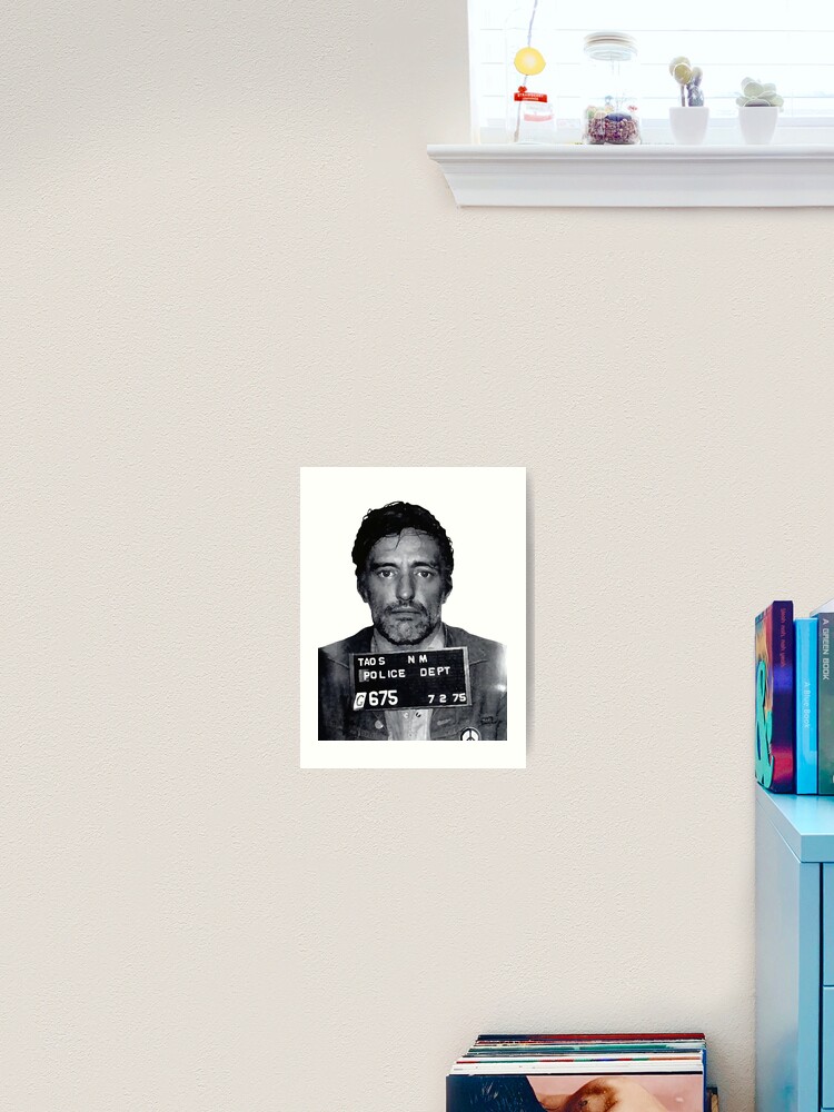 "Dennis Hopper Mugshot 1975 - Transparent Background" Art Print for ...
