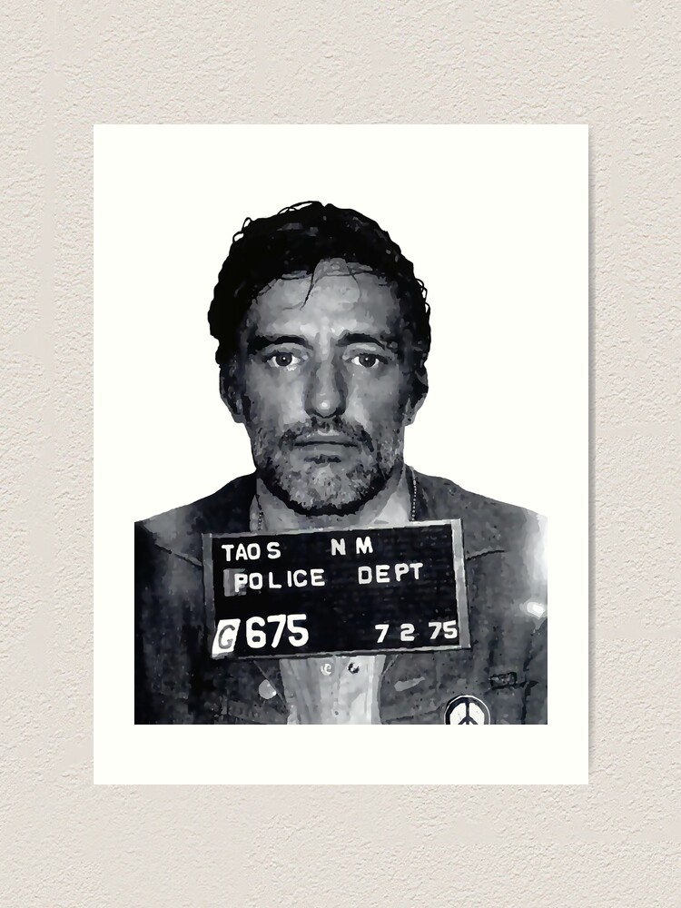 "Dennis Hopper Mugshot 1975 - Transparent Background" Art Print for ...