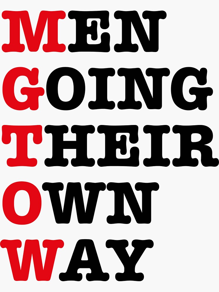 "MGTOW MEN GOING THEIR OWN WAY" Sticker for Sale by Aspretto | Redbubble