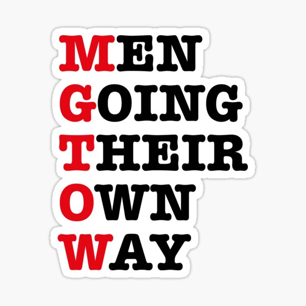 "MGTOW MEN GOING THEIR OWN WAY" Sticker for Sale by Aspretto | Redbubble