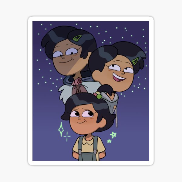 "Marcy Wu - Amphibia - Ranger, School, Kindergarten (Night)" Sticker ...