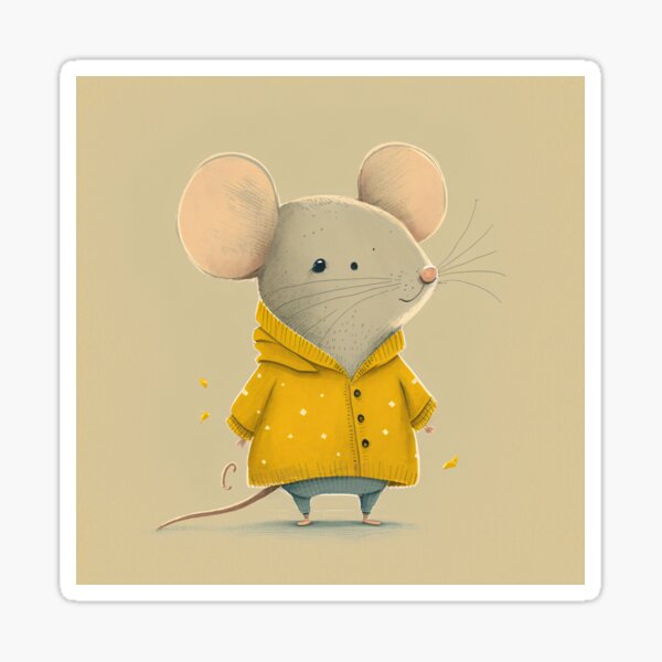 "Cute little Mouse in Raincoat" Sticker for Sale by The-Dark-Art ...