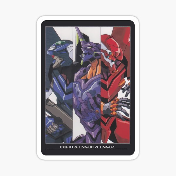"Eva-01 x Eva-00 x Eva-02 - Neon Genesis Evangelion" Sticker for Sale ...