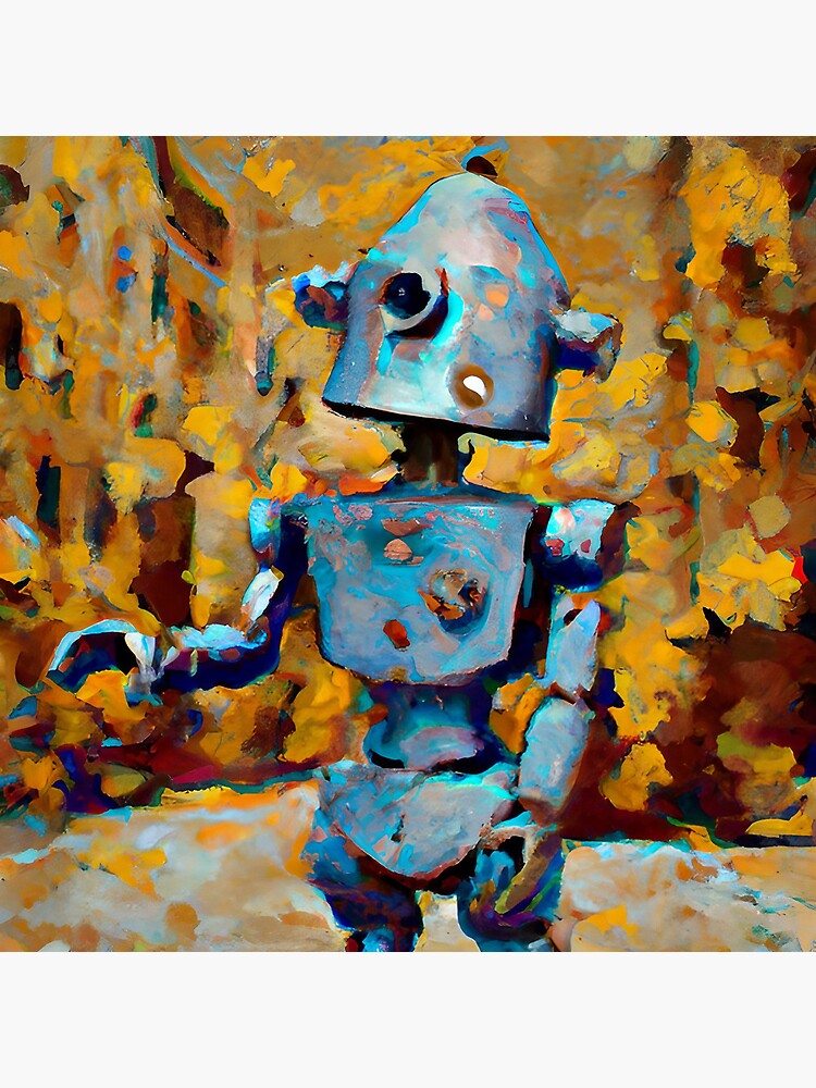 "AI-generated impressionist robot trying to find its way in a city" Art ...