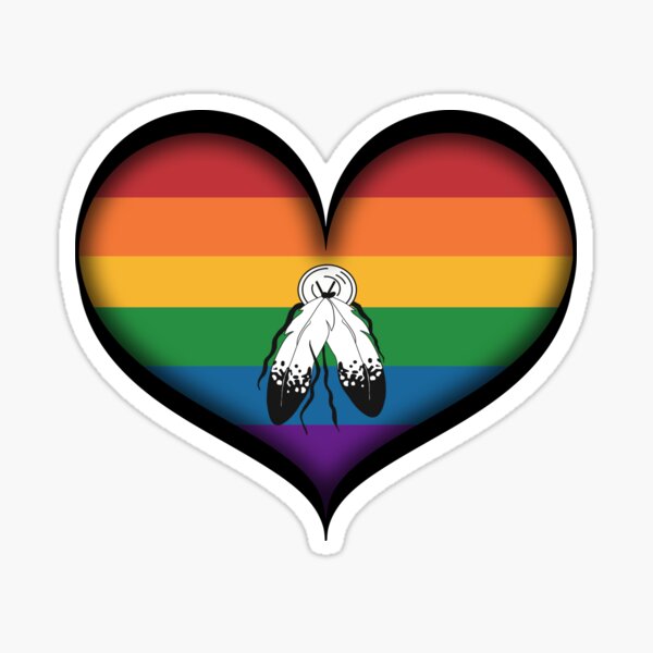 "Large Vector Heart in Two Spirit Pride Flag" Sticker for Sale by ...