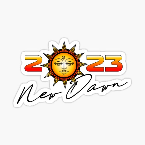 "2023 new dawn" Sticker for Sale by Concept-Hub | Redbubble