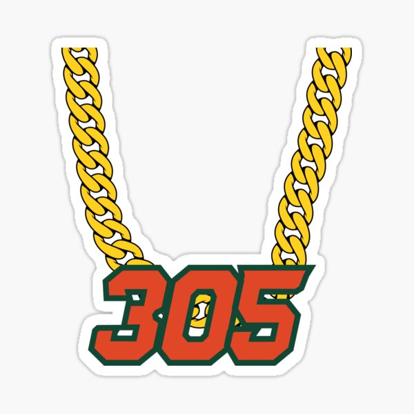 "Miami Turnover Chain" Sticker by TrndSttr | Redbubble