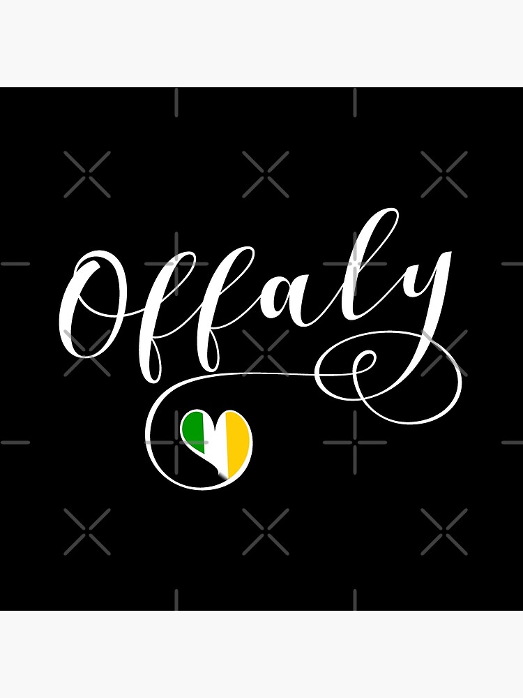 "Offaly County Colours Flag Heart, Uíbh Fhailí, Ireland, Irish" Tote ...
