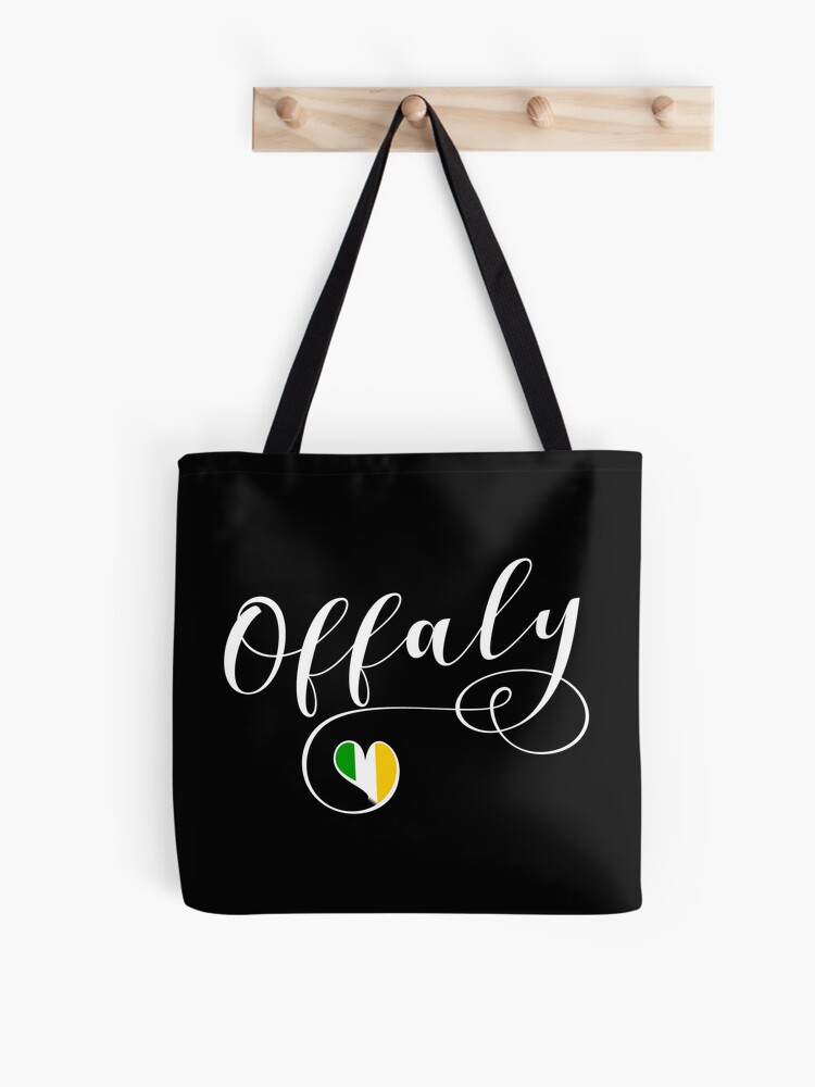 "Offaly County Colours Flag Heart, Uíbh Fhailí, Ireland, Irish" Tote ...