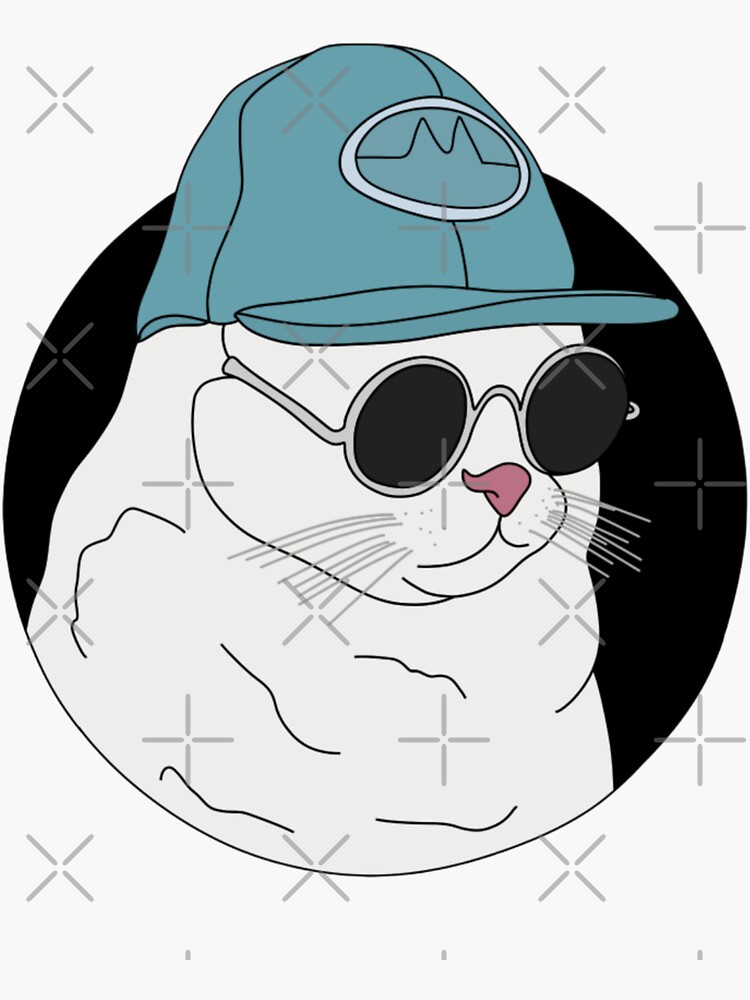 "Funky cat meme " Sticker for Sale by DesignsByRikke | Redbubble