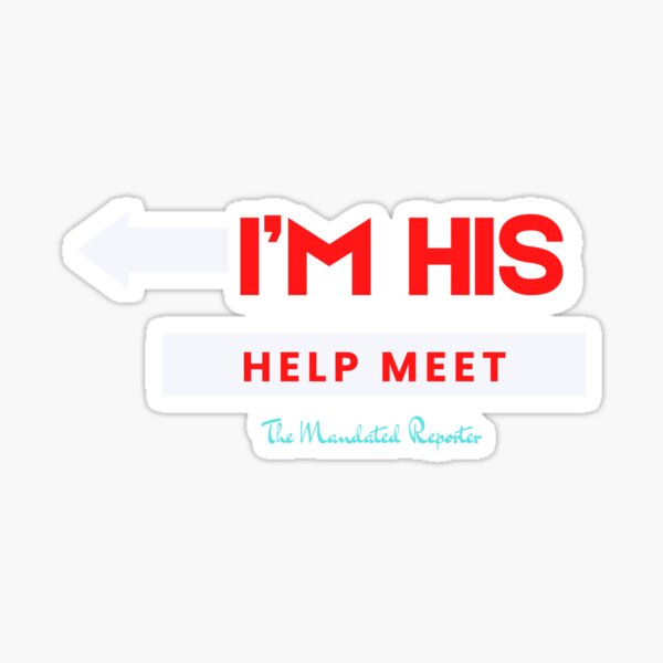 "I Am His Help Meet (Husband and Wife Set) - Navy Blue" Sticker for ...