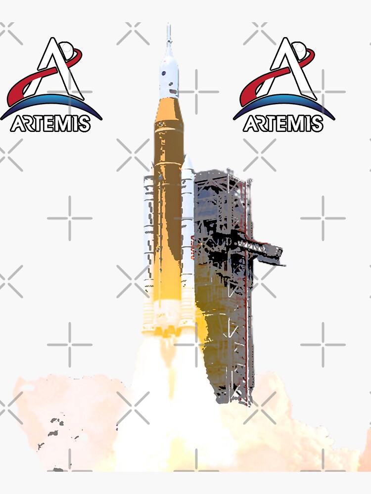 "Artemis Program Rocket Official Logo Sticker" Sticker for Sale by ...