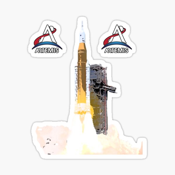 "Artemis Program Rocket Official Logo Sticker" Sticker for Sale by ...