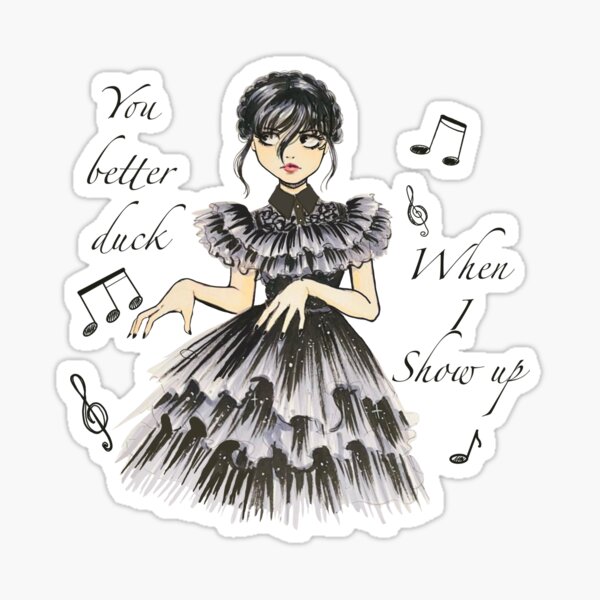 "wednesday dancing " Sticker for Sale by BHAVANI REDDY | Redbubble