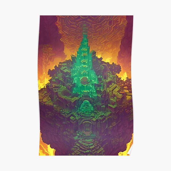 "Infernal Stone Temple " Poster for Sale by GamerConceptArt | Redbubble
