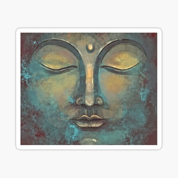 "Buddha Design in Gold and Green Colors | Meditating Buddha Art ...
