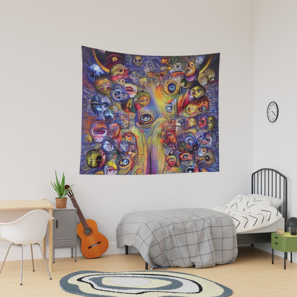 "Creepy Salvador painting surrealism Colorful abstract eyes Vincent ...