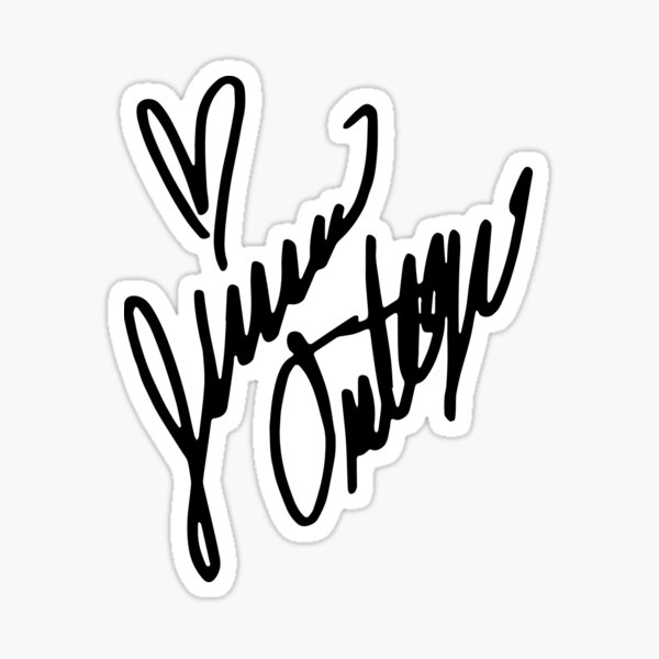 "Jenna Ortega Autograph (black)" Sticker for Sale by sarascoprox ...