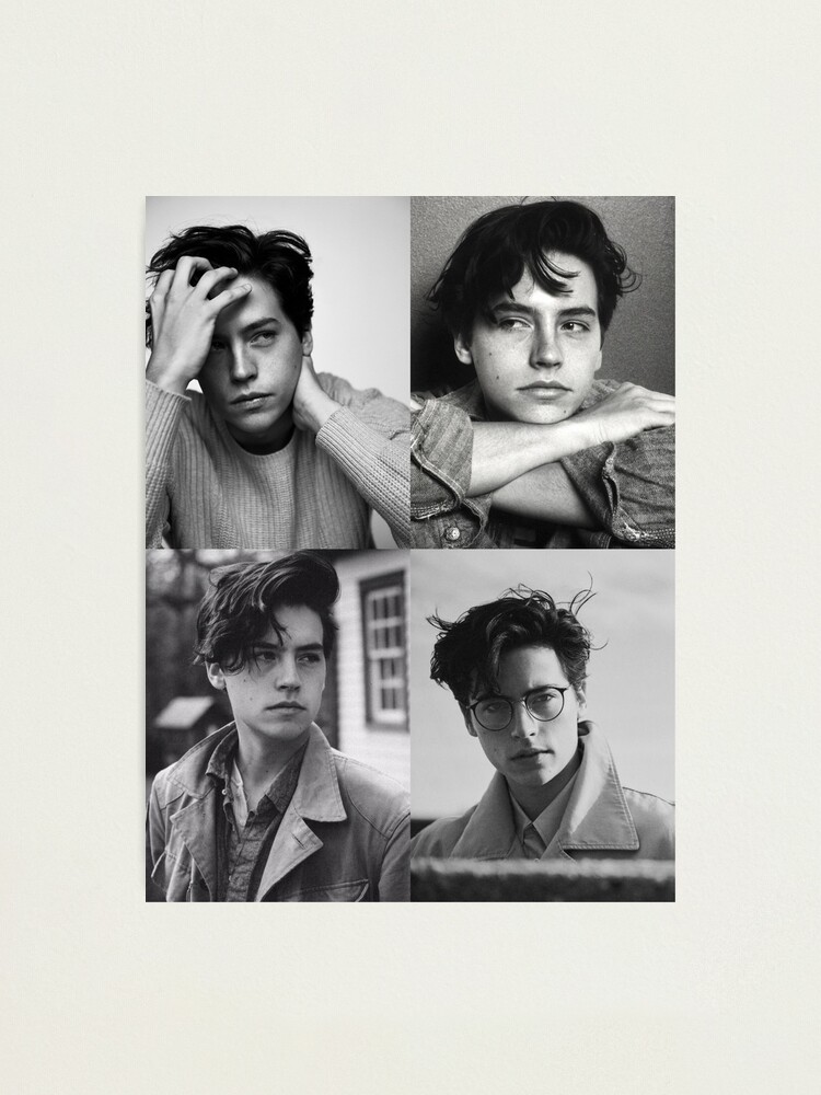 "Cole Sprouse Collage B&W" Photographic Print for Sale by ...