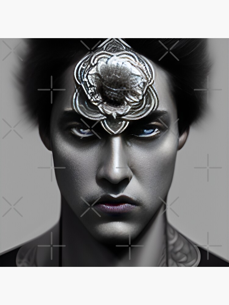 "realistic portrait gothic prince boy anime style 3D" Sticker for Sale ...