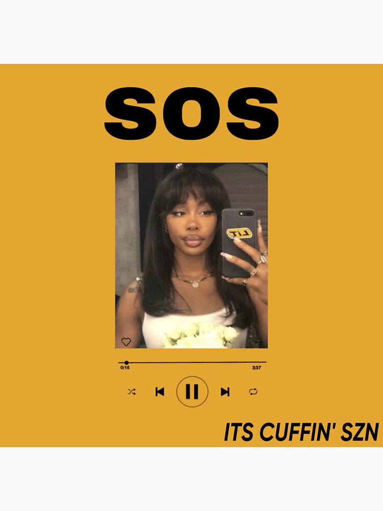 "SOS SZA" Sticker for Sale by maryamzaidii | Redbubble
