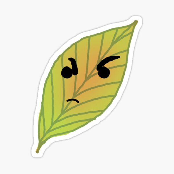 "Angry Leaf" Sticker for Sale by arin-v | Redbubble