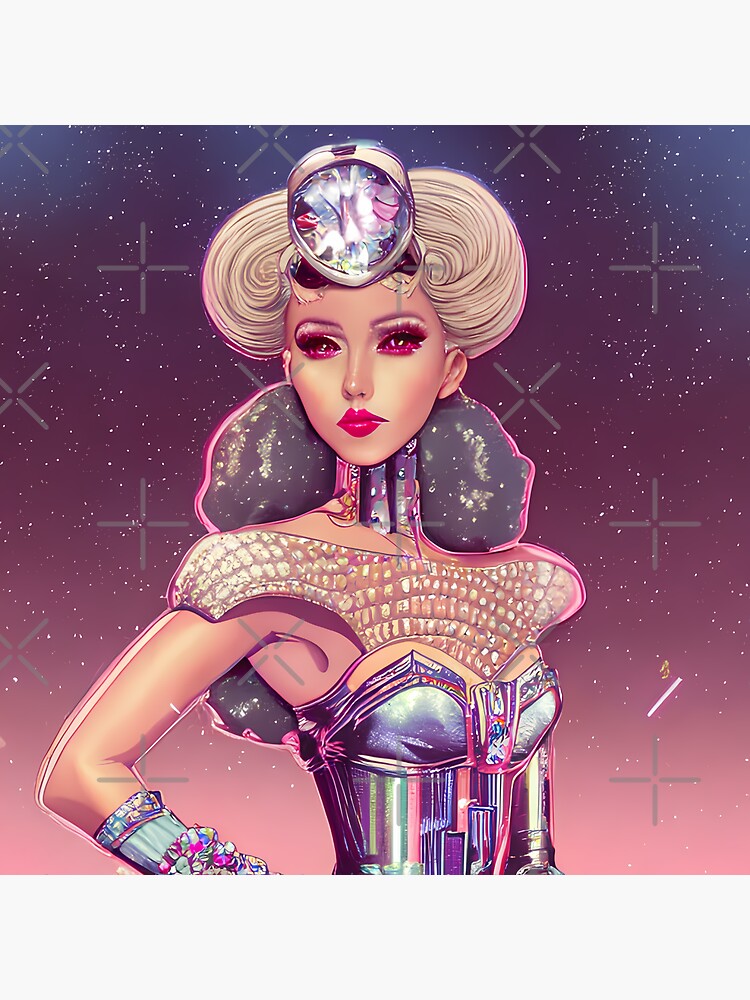 "Sci Fi Queen" Sticker for Sale by BigBrainArtwork | Redbubble