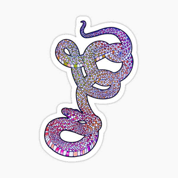 "Snake Art - Reptile Lover - Rainbow Snake" Sticker for Sale by LaRoach ...