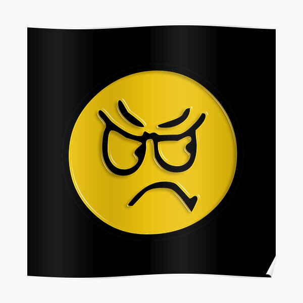 "Angry Face" Poster for Sale by How67 | Redbubble