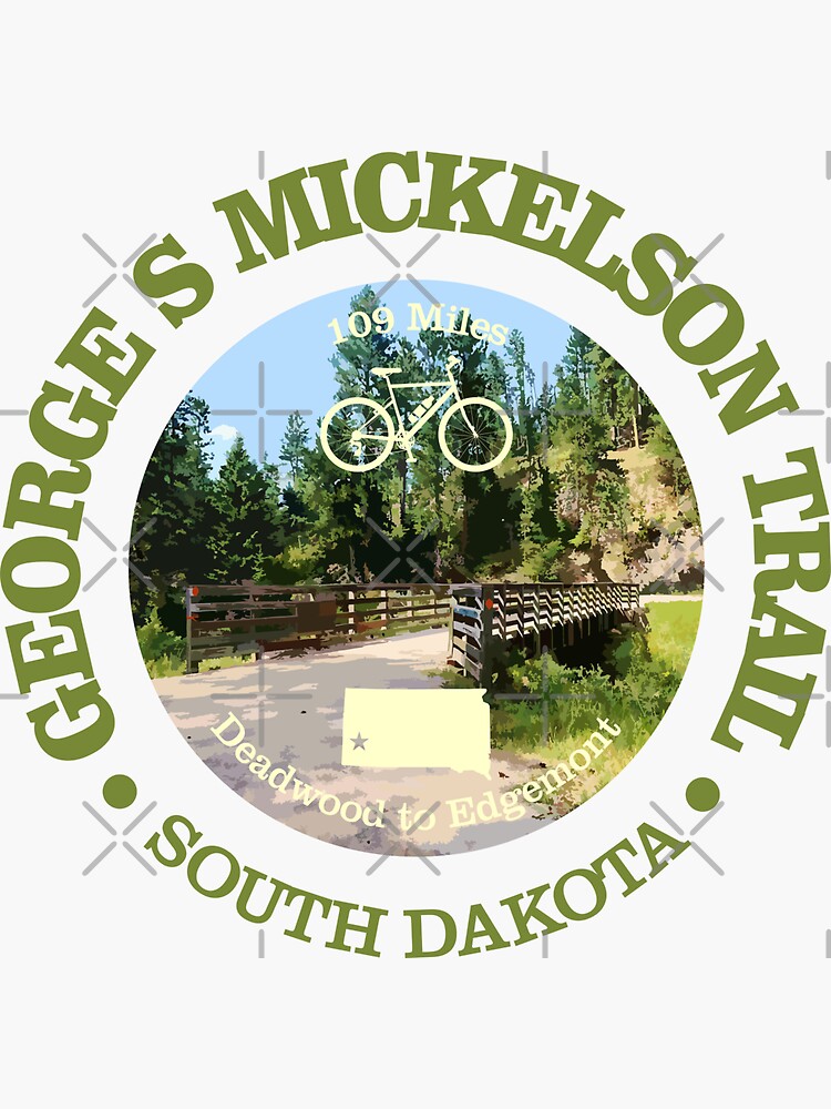 "George S Mickelson Trail (cycling c)" Sticker for Sale by curranmorgan ...