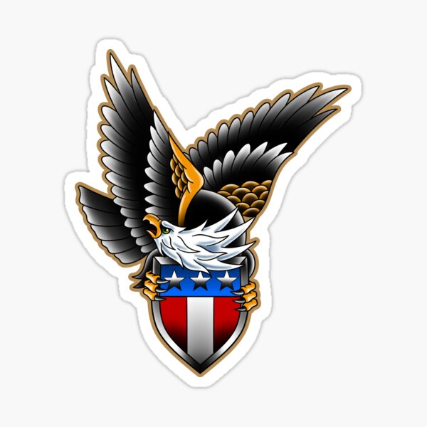 "american eagle" Sticker for Sale by AgeeTattoos | Redbubble