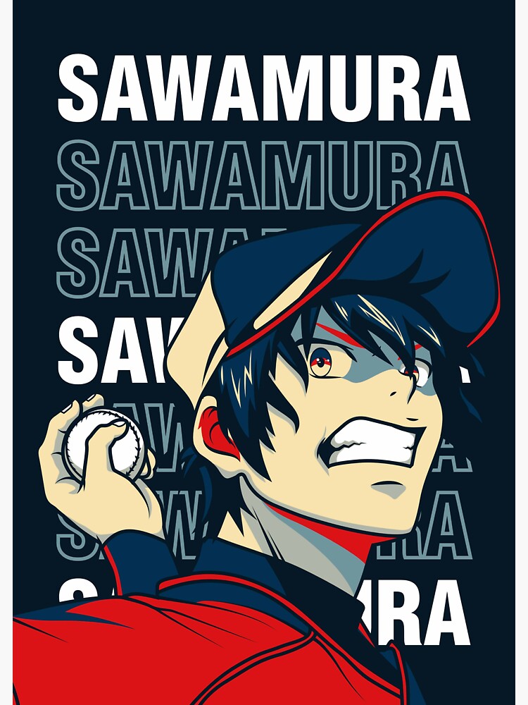 "Ace of Diamond: Sawamura Eijun Pitcher Ace" Sticker for Sale by ...