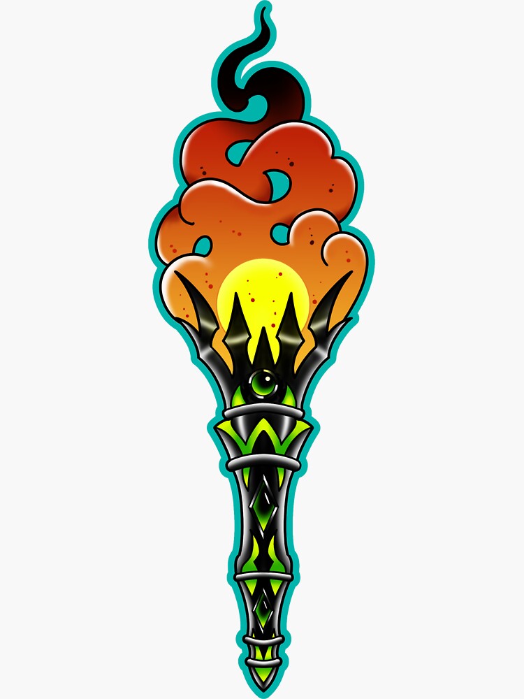 "torch" Sticker for Sale by AgeeTattoos | Redbubble