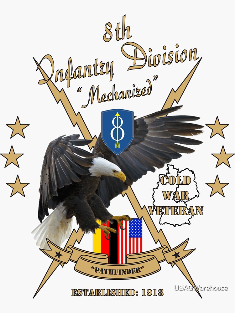 "8TH INFANTRY DIVISION (M) EAGLE DESIGN "COLD WAR VETERAN" (LIGHT ...